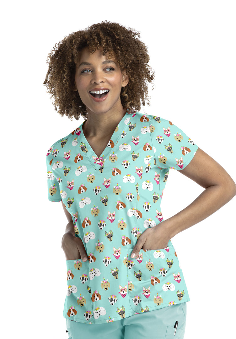 print top, scrub, nurse uniforms